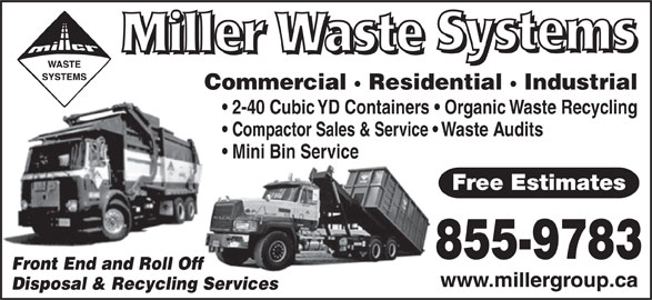 Miller Waste Systems - Opening Hours - 2276 Route 128, Berry Mills, NB